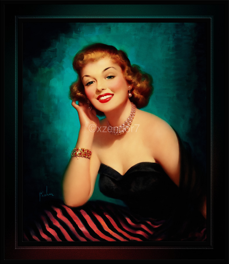 Evening Glamour Girl By Art Frahm Glamour Pin Up Vintage Art Xzendor7