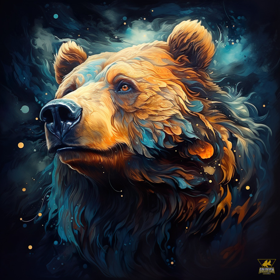 Beautiful bear wall art Majestic Bear Wall Decor par Goldfishwallart